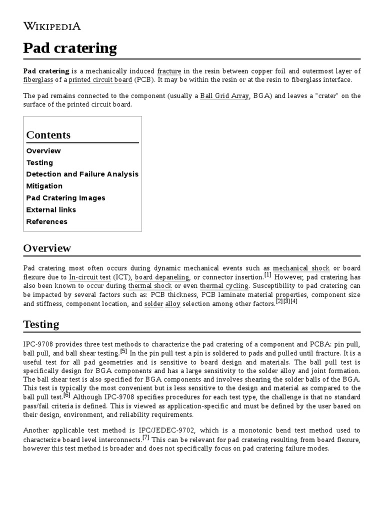 Pad Cratering: Pad Cratering Is A Mechanically Induced Fracture in The ...