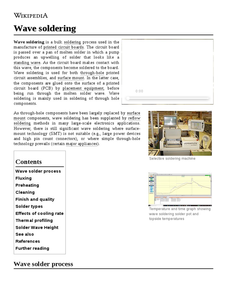 Wave Soldering: Wave Soldering Is A Bulk Soldering Process Used in The ...