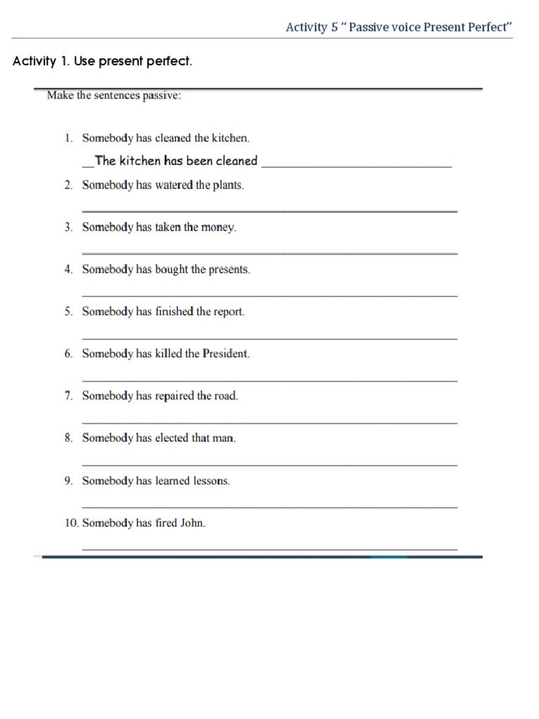 Actividad 5 Present Perfect | PDF
