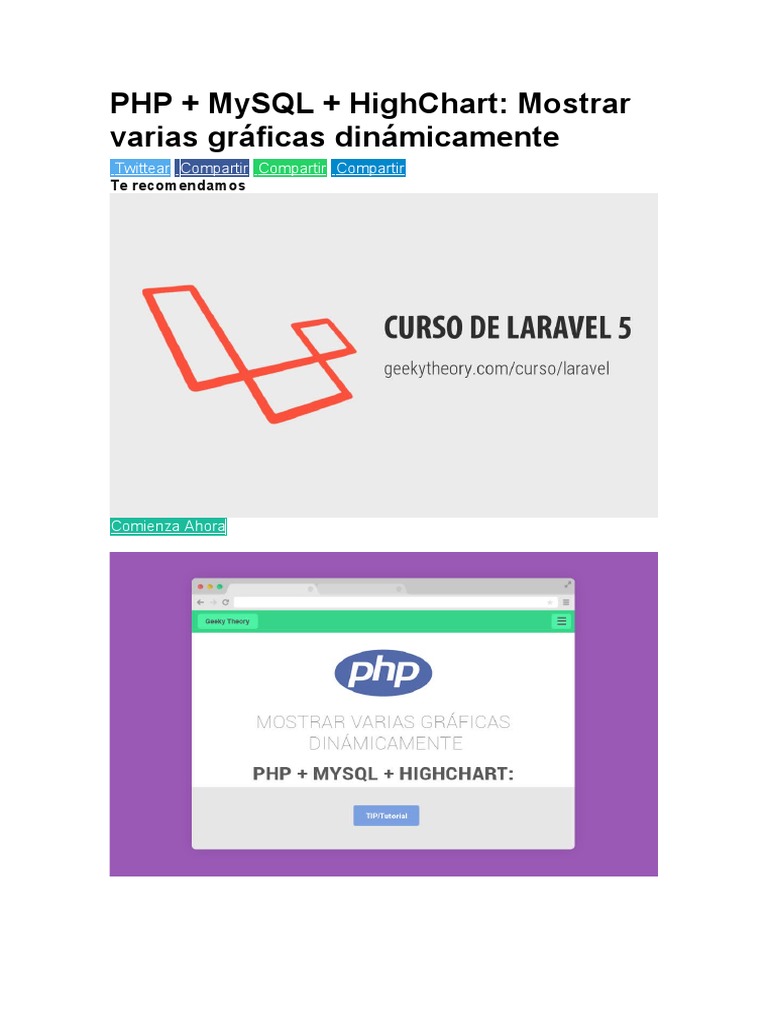 PHP + Mysql + Highchart: Mostrar Varias Gráficas Dinámicamente | PDF | SQL | Estructura de datos ...