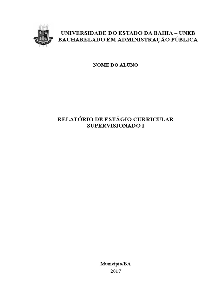 Modelo Capa Relatório | PDF