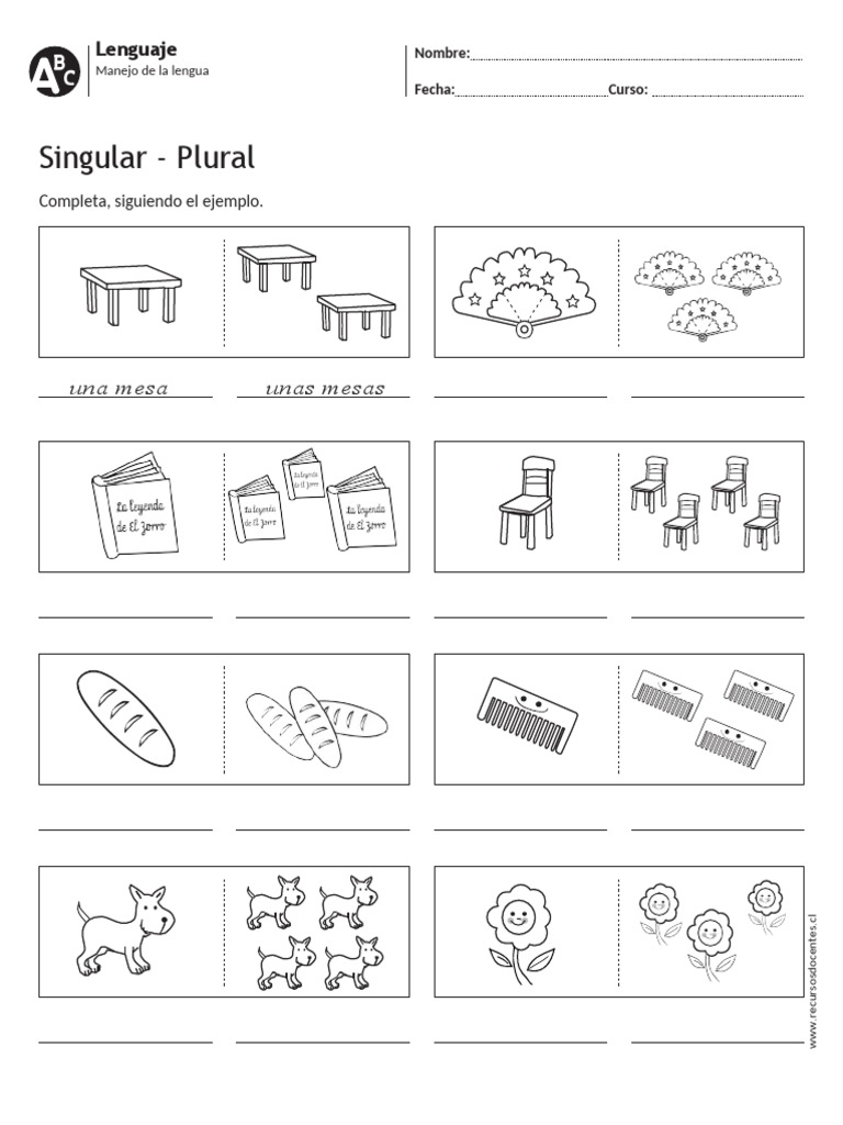 Guia Singular y Plural | PDF