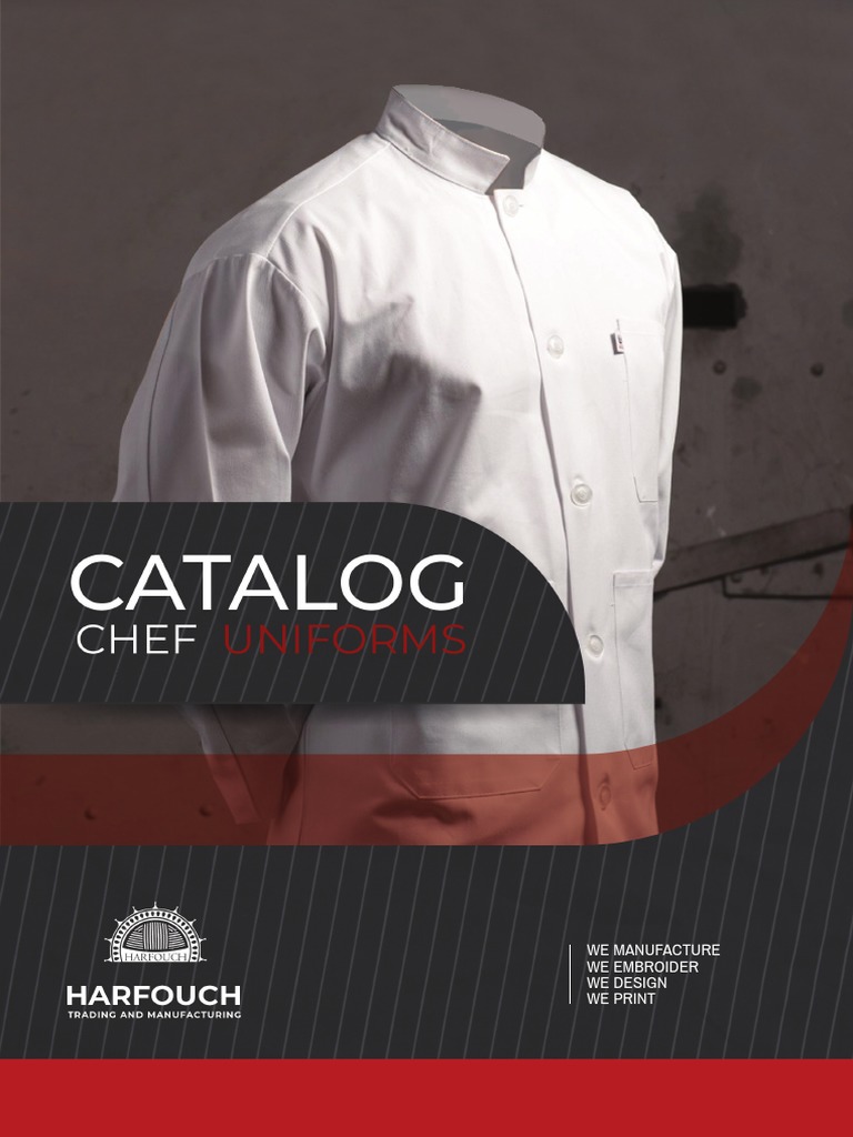 Chef Uniforms and Accessories Catalog | PDF | Shirt | Softlines (Retail)