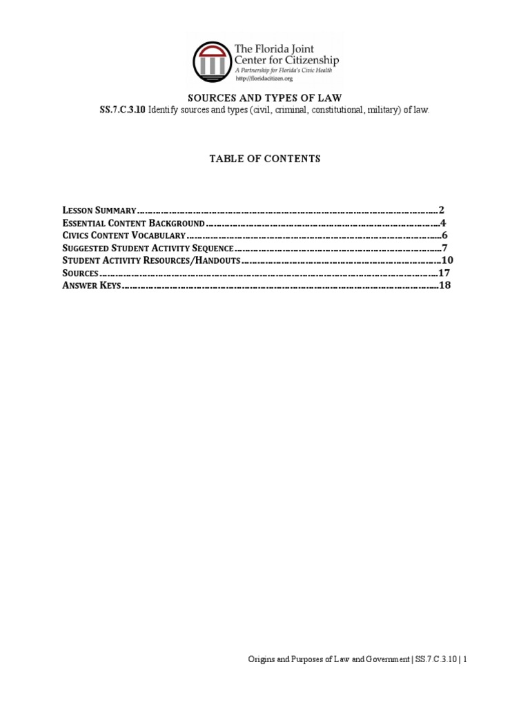 06 SL FJCC SS7C310 Lesson Plan | PDF | Crime & Violence | Crime Thriller