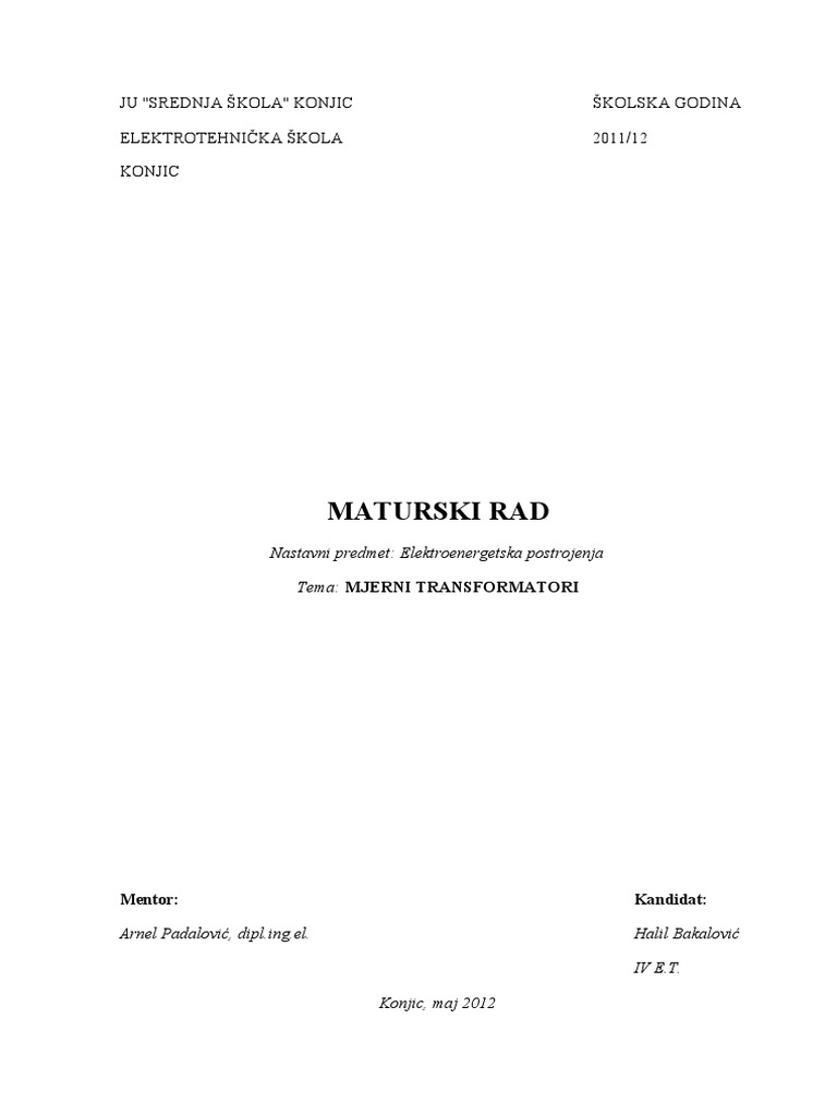 Maturski Rad | PDF