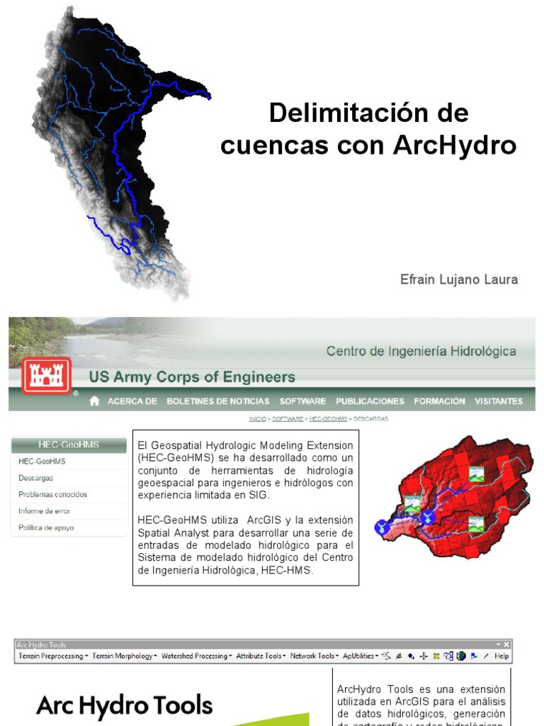Delimitacion de Cuencas Con ArcHydro PDF | PDF
