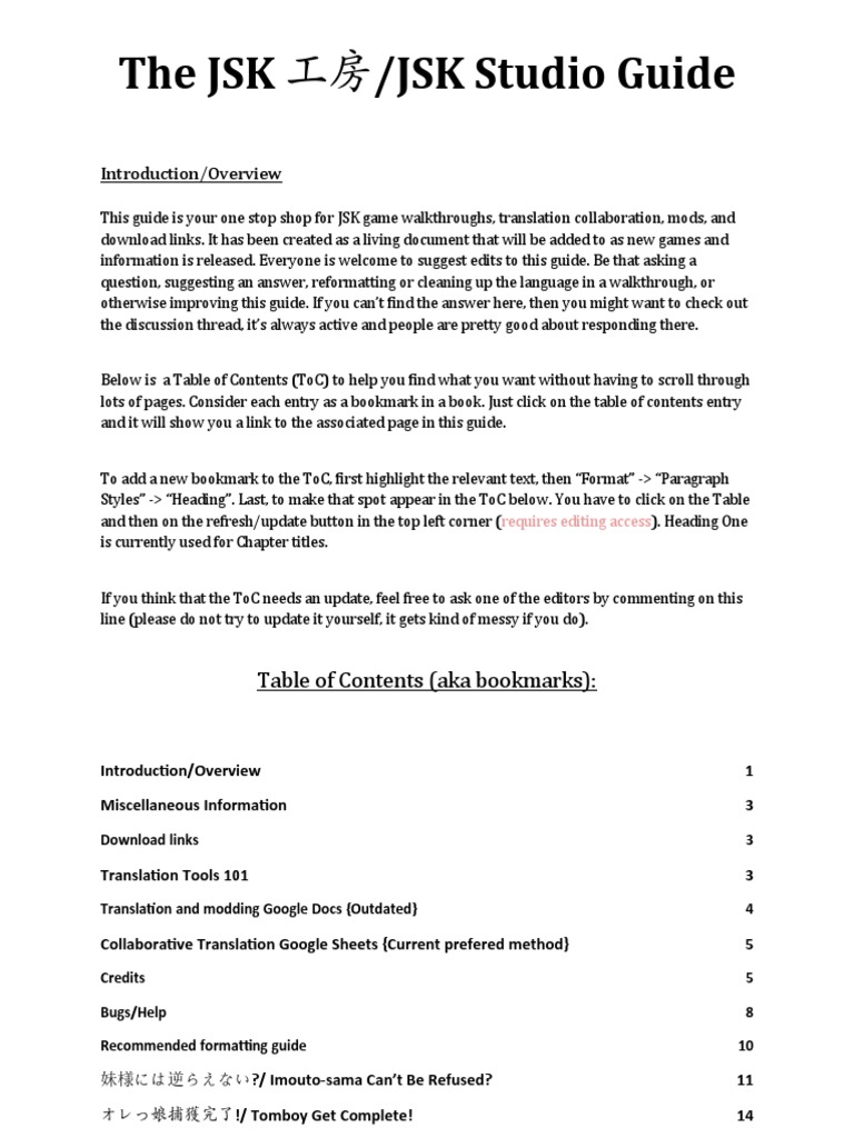 JSK Game Modding & Translation Guide | PDF | Computing And Information ...