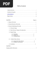 Table of Contents Sample For Research | PDF | Data | Statistics