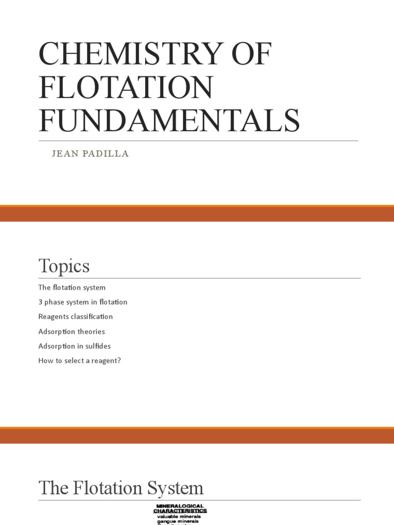 Chemistry of Flotation | PDF | Sulfide | Adsorption