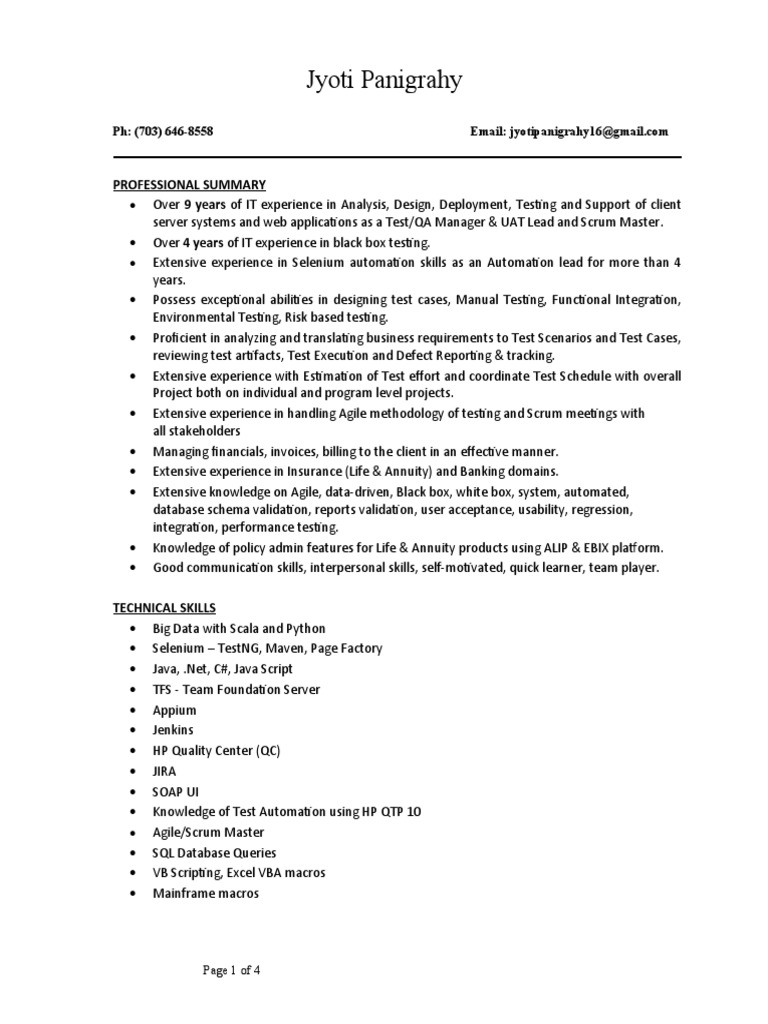 Jyoti - QA - Test Manager | PDF | Selenium (Software) | Software Testing