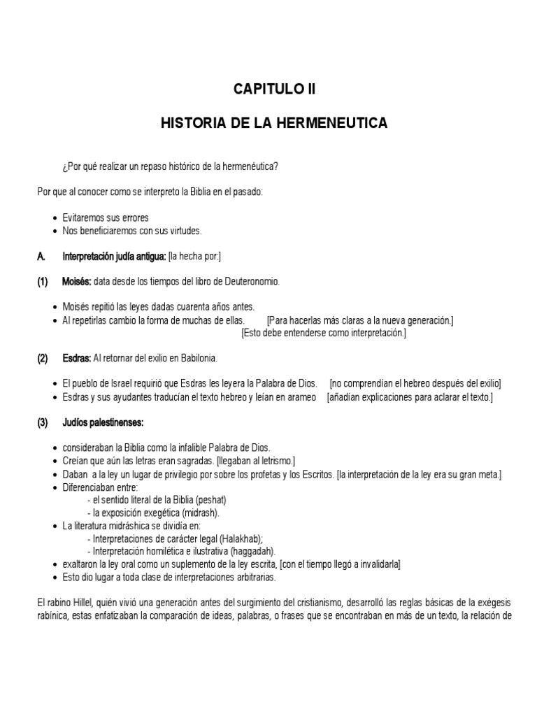 Hermeneutica Capitulo 2 - Resumen | PDF | Hermenéutica | Biblia