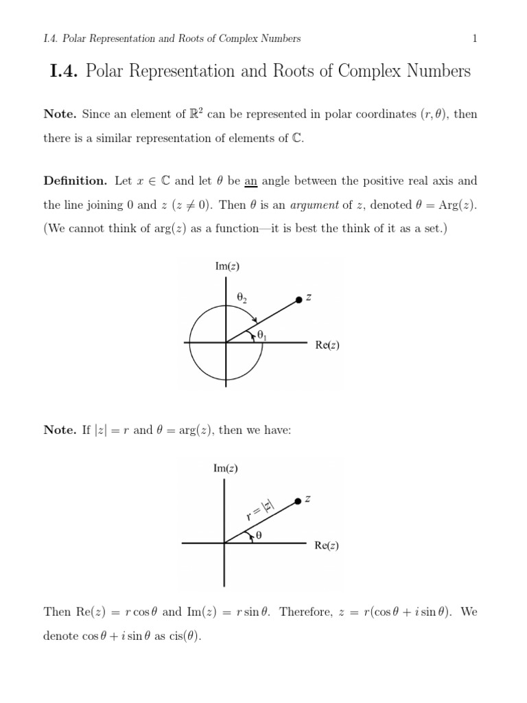 I-4 Polar Representation | PDF | Teaching Methods & Materials