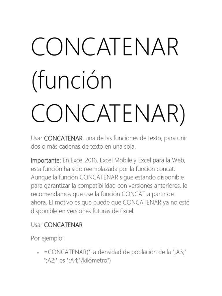 CONCATENAR | PDF | Microsoft Excel | Software