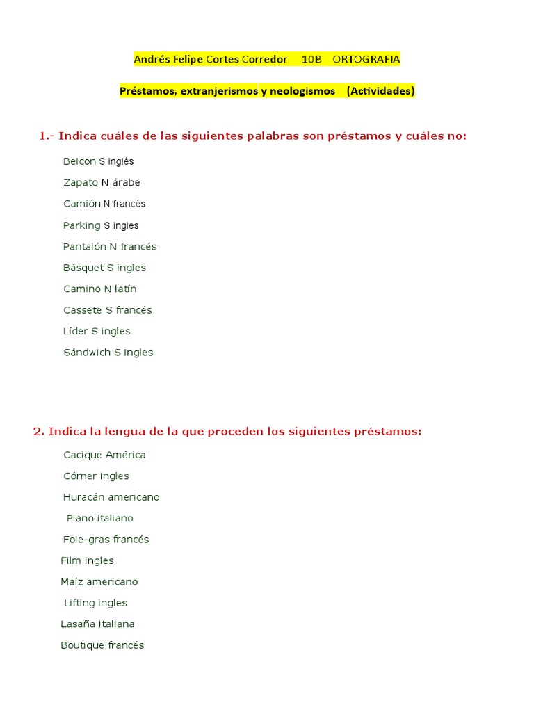 Neologismos 10 | PDF