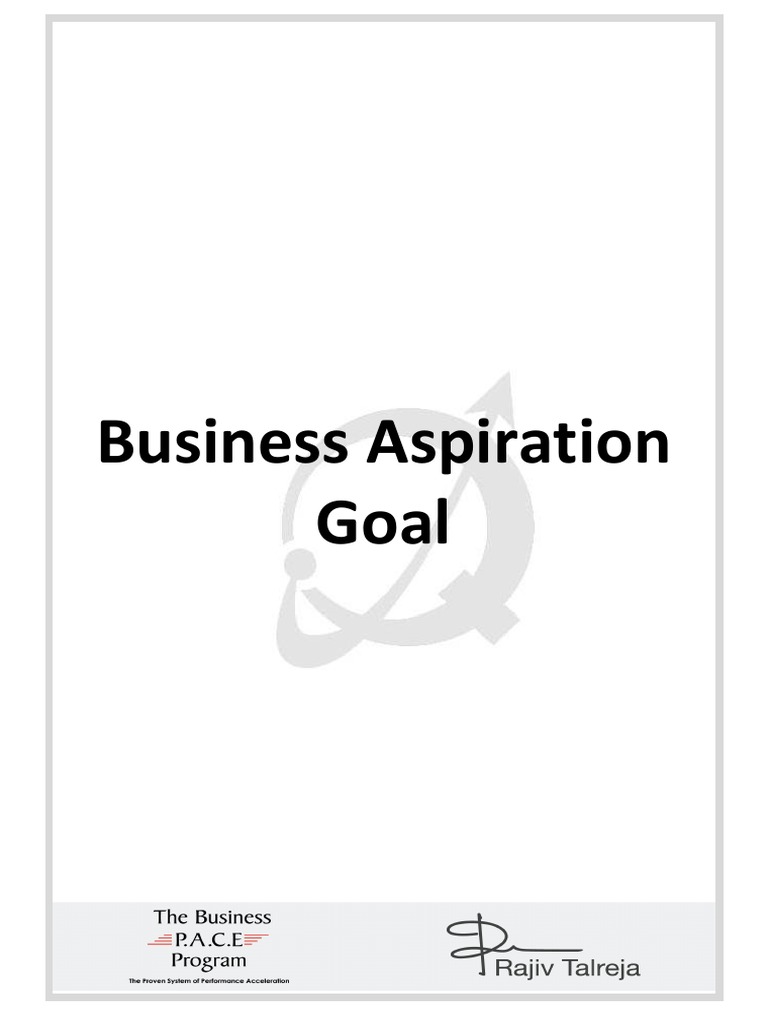 Business Aspiration Creation Template PDF | PDF | Business