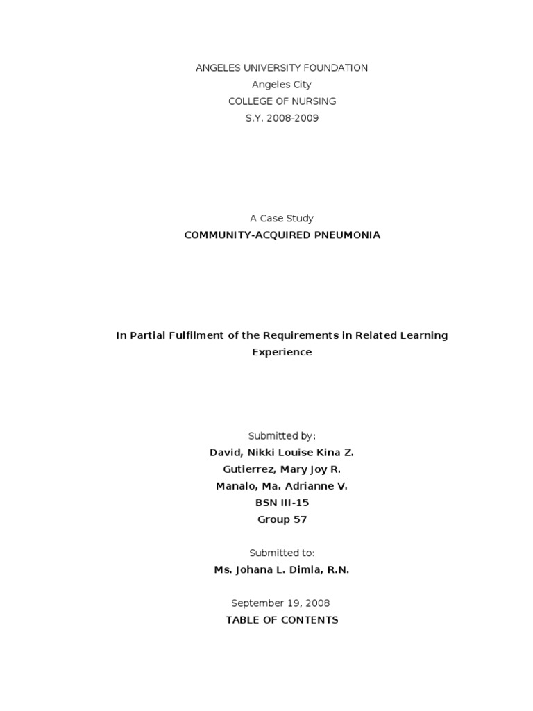 Casestudy CAP | PDF | Lung | Pneumonia