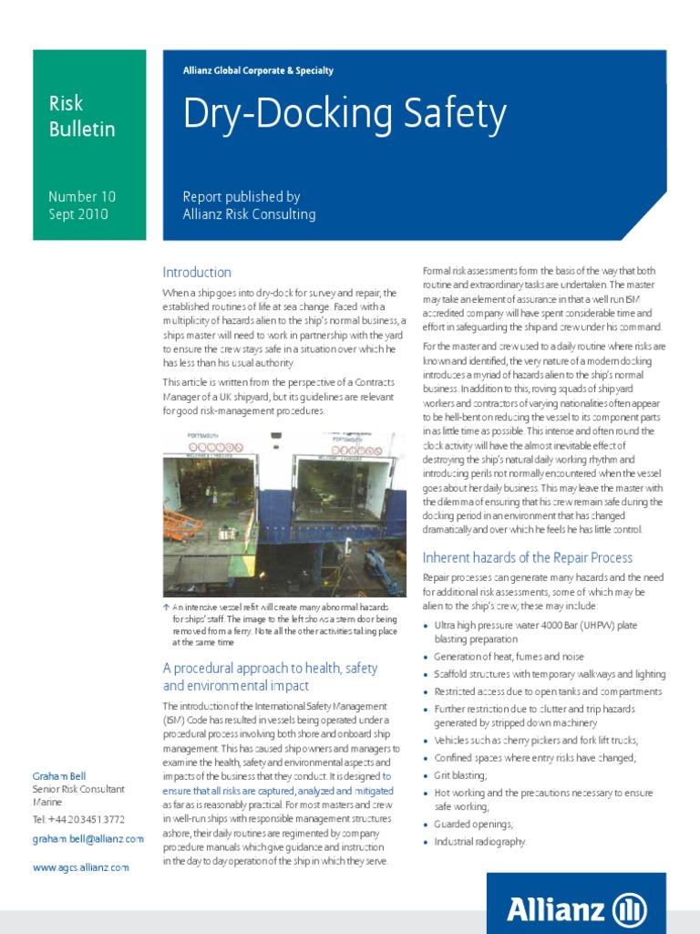 Dry Docking Safety | PDF | Ships | Safety