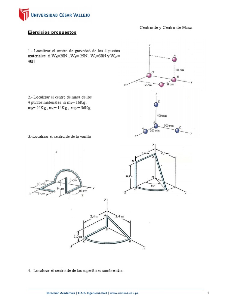 Ejercicios Centroide | PDF