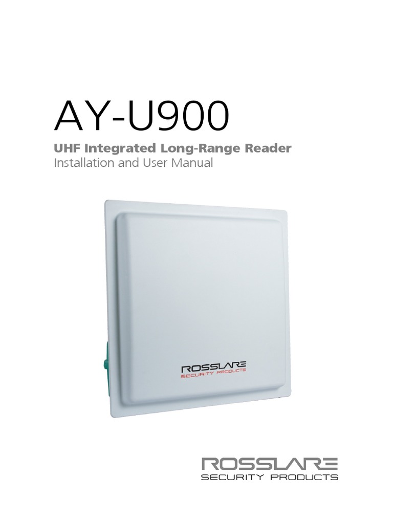UHF Integrated Long-Range Reader: Installation and User Manual | PDF ...