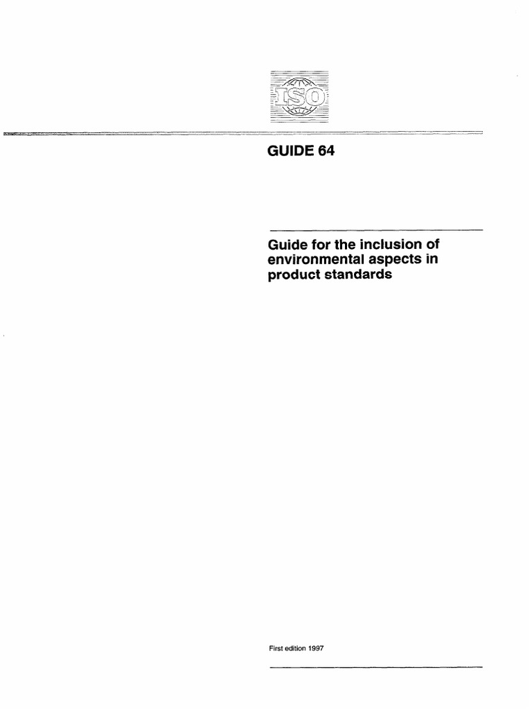 Iso Guide 64 | PDF | Life Cycle Assessment | International Organization ...