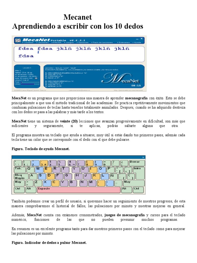 Mecanet | PDF | Teclado | Ventana (informática)