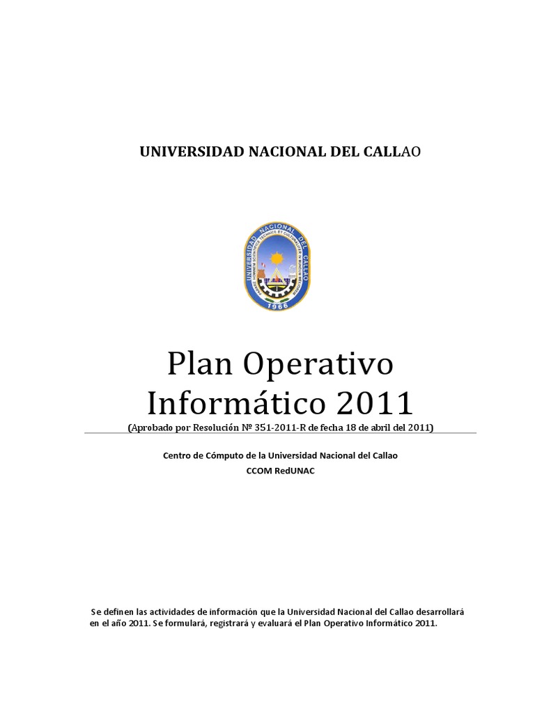 Plan Operativo Informático | PDF | Microsoft | Informática