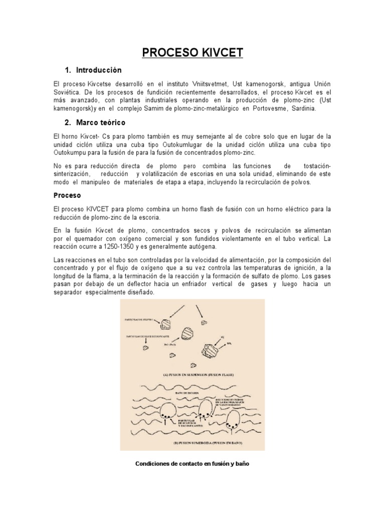 Proceso Kivcet | PDF | Dirigir | Redox