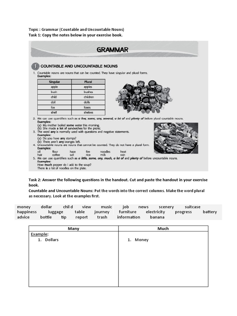 Form 3 Handout Grammar | PDF