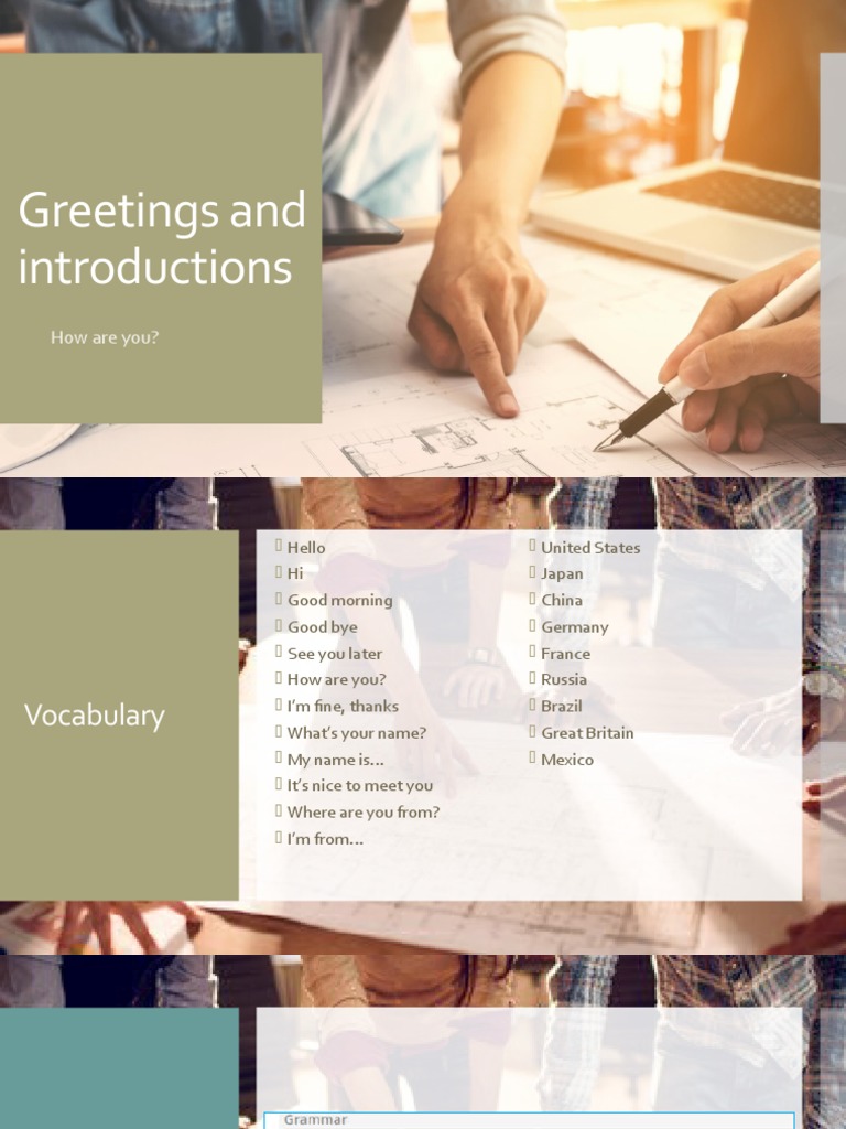 Greetings and Introductions | PDF