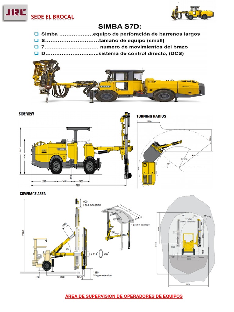 Especificaciones Tecnicas Simba S7D - Junio 2019 | PDF