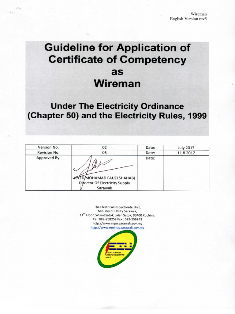 Guideline For Application of Certificate of Competency As Wireman | PDF | Business