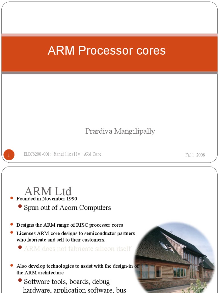 ARM Processor Cores: Prardiva Mangilipally | PDF | Arm Architecture ...