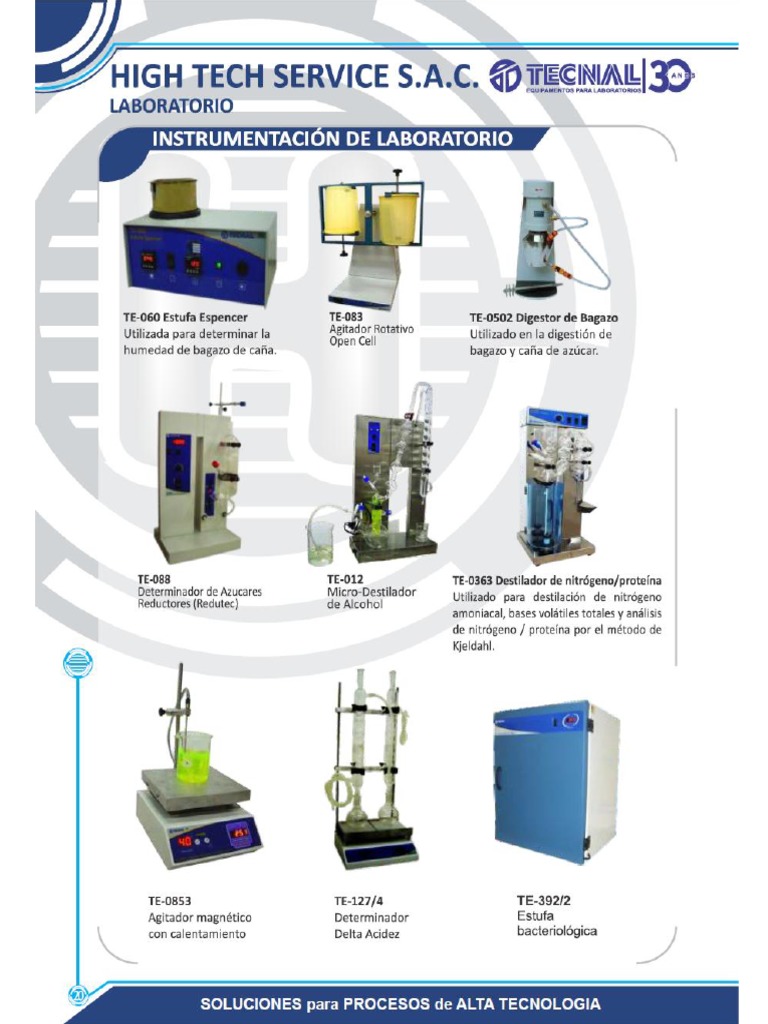 Brochure Laboratorio - HIGH TECH SERVICE S.A.C | PDF