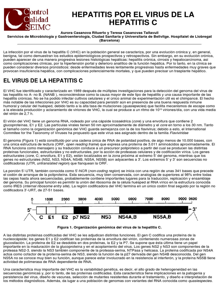 El Virus de La Hepatitis C | PDF | Hepatitis | Cirrosis