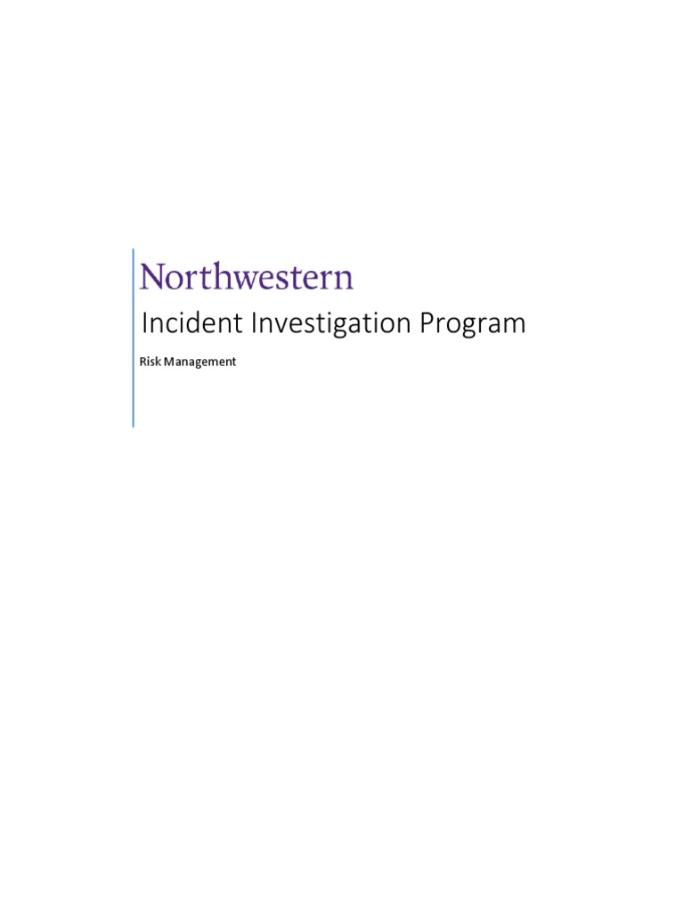 Incident Investigation Program: Risk Management | PDF | Occupational ...