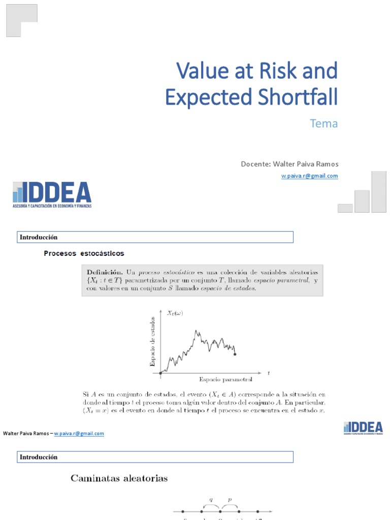 VaR y Expected Shortfall - Charla | PDF | Swap (Finanzas) | Desviación ...