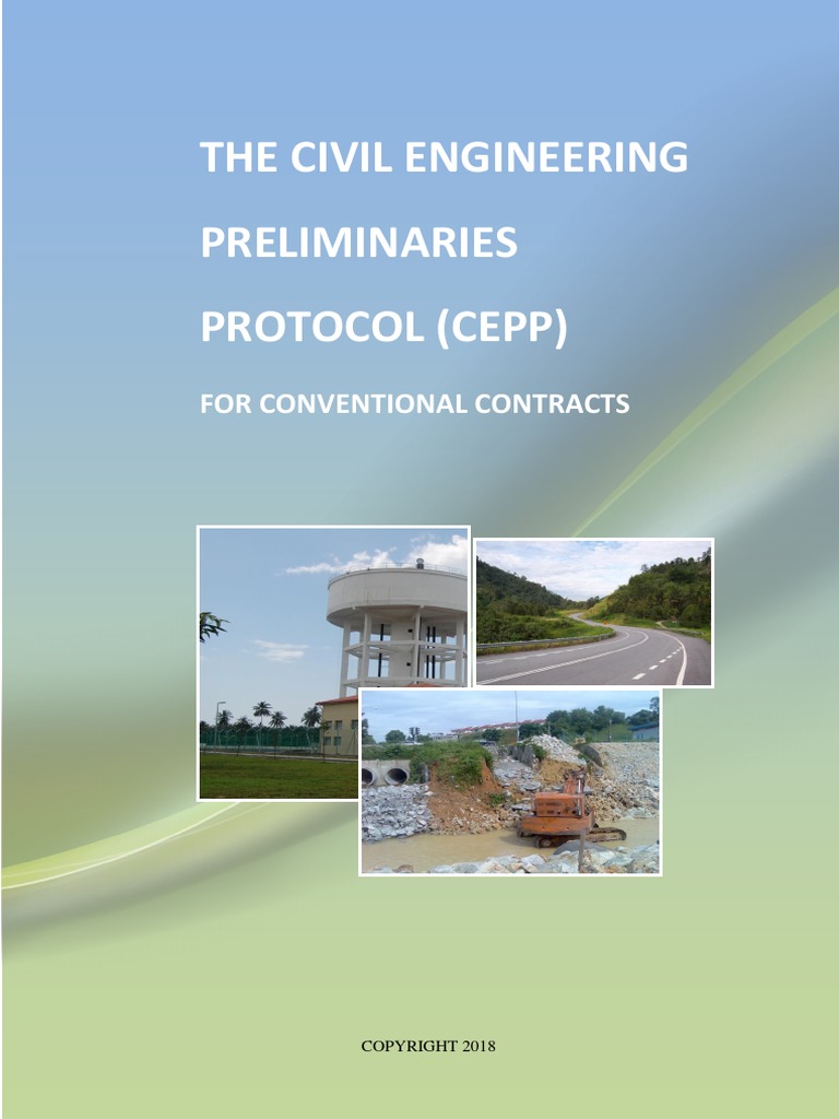 The Civil Engineering Preliminaries Protocol (CEPP) For Conventional ...