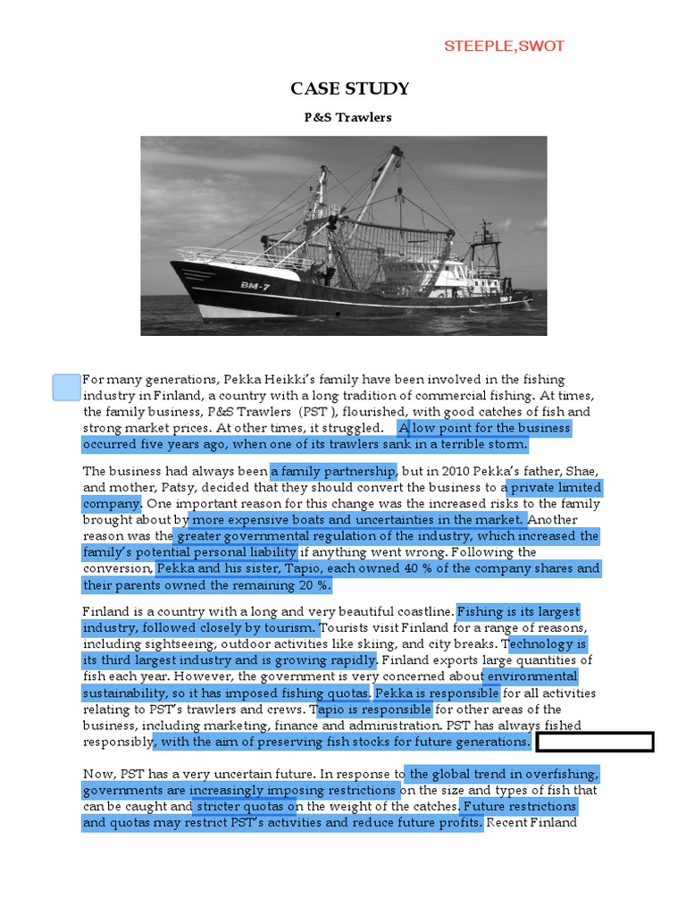 Pre Seen Case Study For BM Paper 1 (HL & SL) | PDF | Overfishing ...