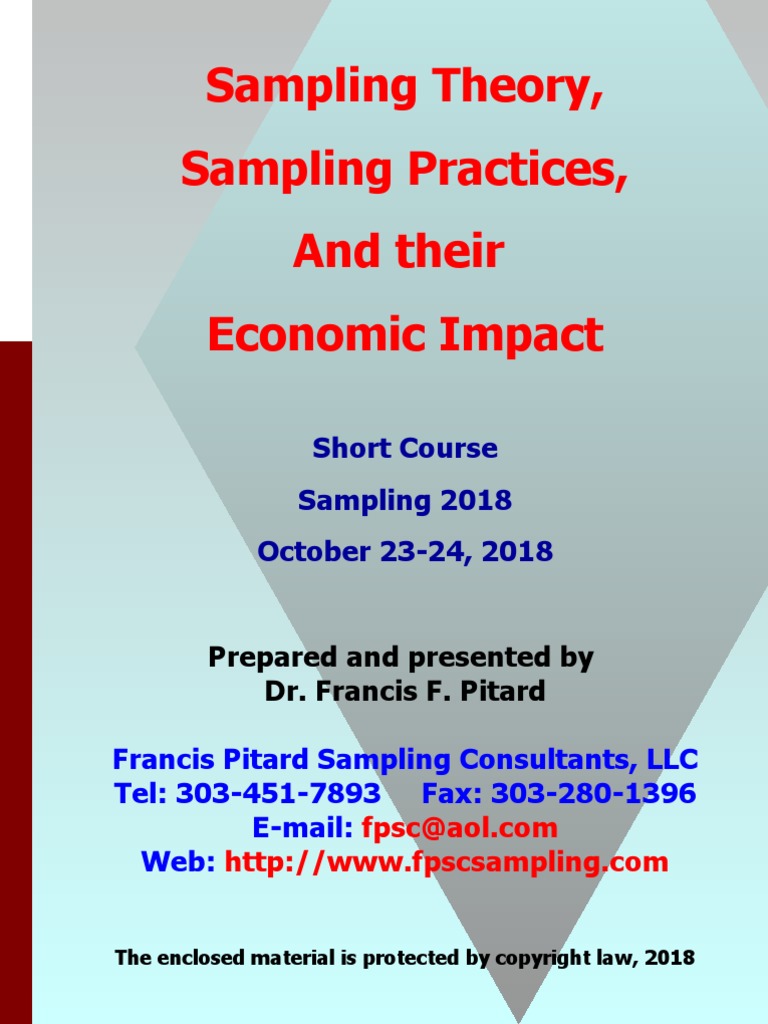 Sampling Theory, Sampling Practices, and Their Economic Impact | PDF ...