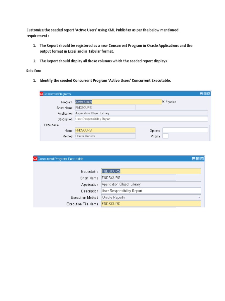 XML Publisher (Customization of A Seeded Oracle Apps Report) | PDF ...