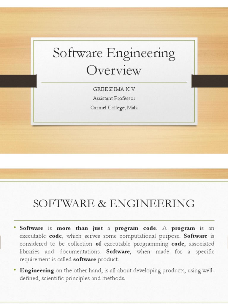 An Overview of Software Engineering: Principles, Processes, Definitions ...