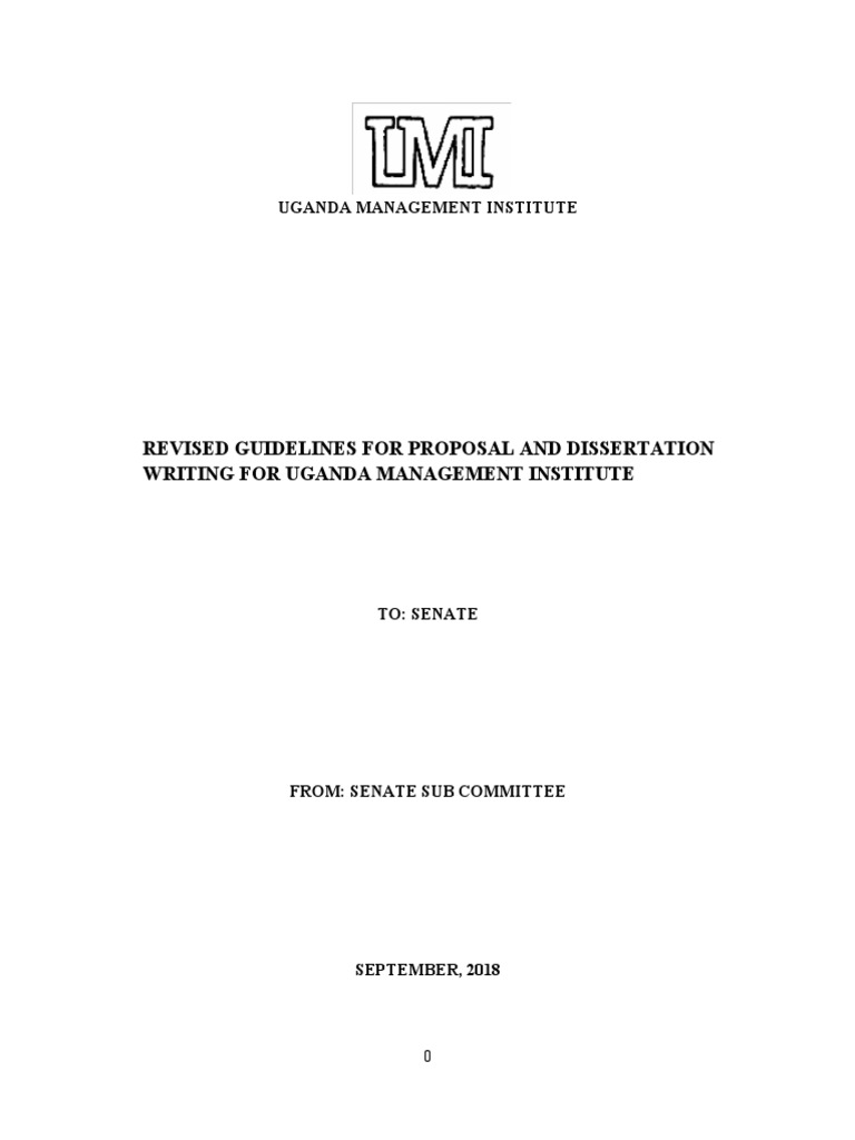 Revised Guidelines For Proposal and Dissertation Writing For Uganda ...