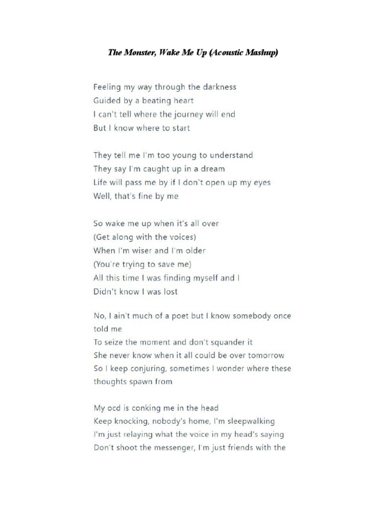 The Monster - Wake Me Up - Mash - Up | PDF