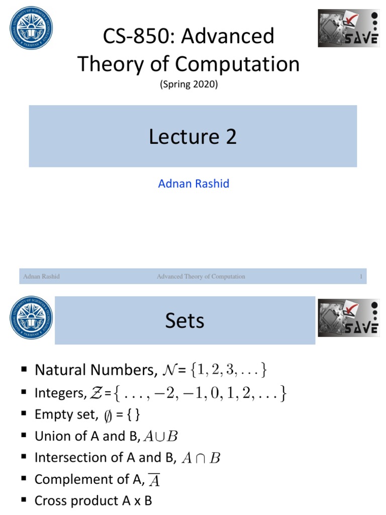 CS-850: Advanced Theory of Computation: Adnan Rashid | PDF | Mathematical Proof | Theorem