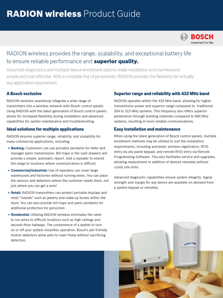Bosch RADION Wireless System Guide | PDF | Radio | Wireless