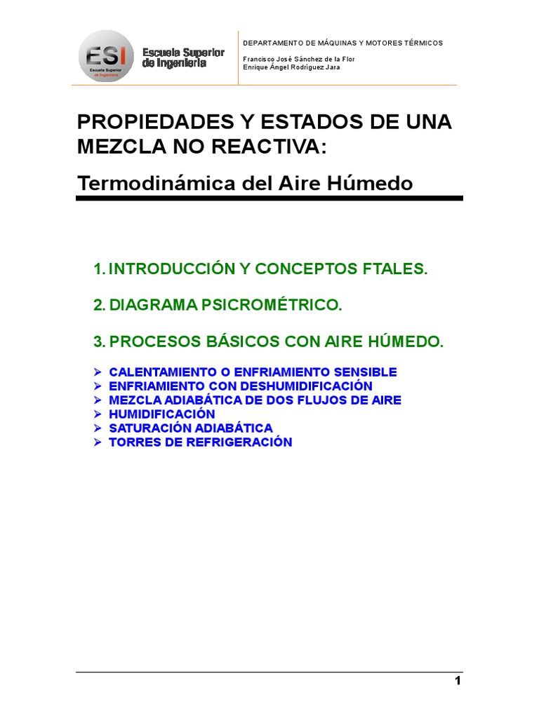 Tema 5 - Aire Humedo | PDF | Humedad | Termodinámica Atmosférica