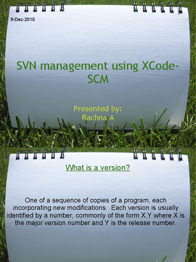 Svn Management Using Xcode Scm Pdf Version Control Software
