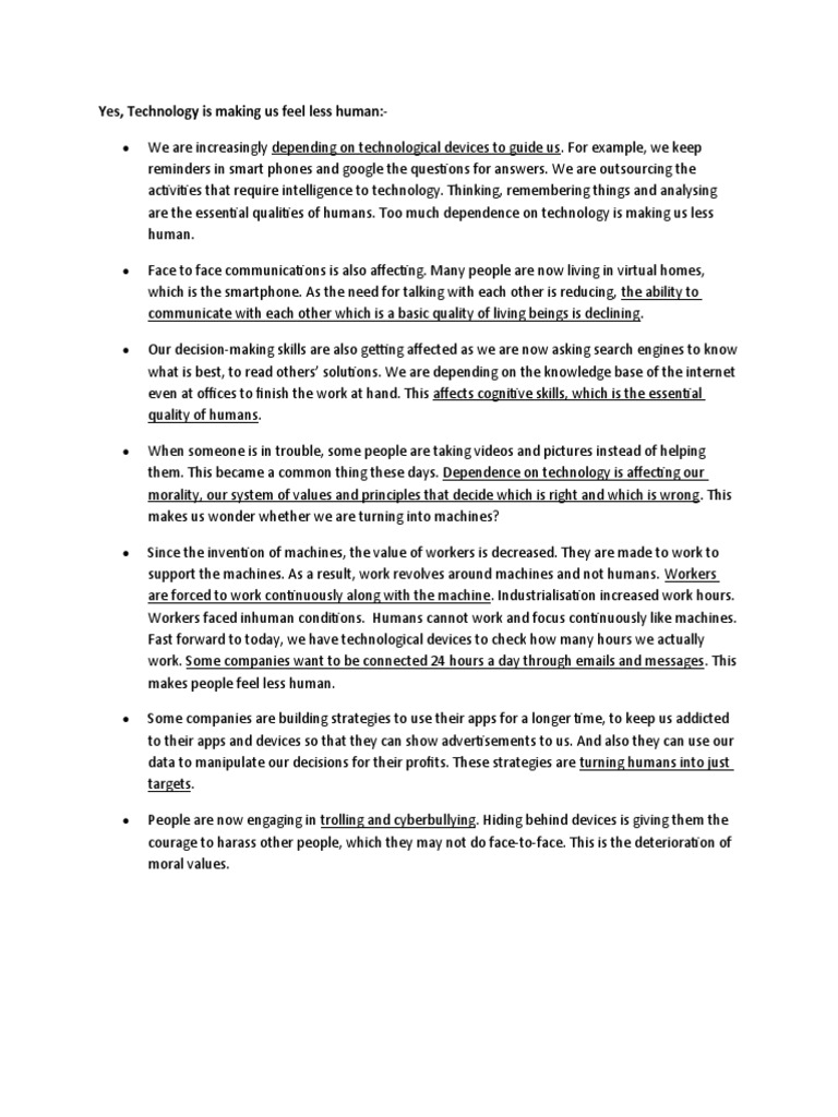 Technology's Impact on Humanity | PDF | Smartphone | Cyberbullying