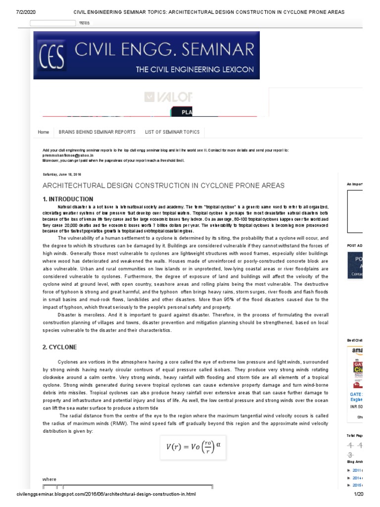 Civil Engineering Seminar Topics - Architechtural Design Construction ...