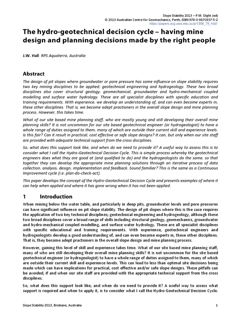 ACG (Hydro-Geotech Decision Cycle - Hall) ++ | PDF | Hydrogeology ...